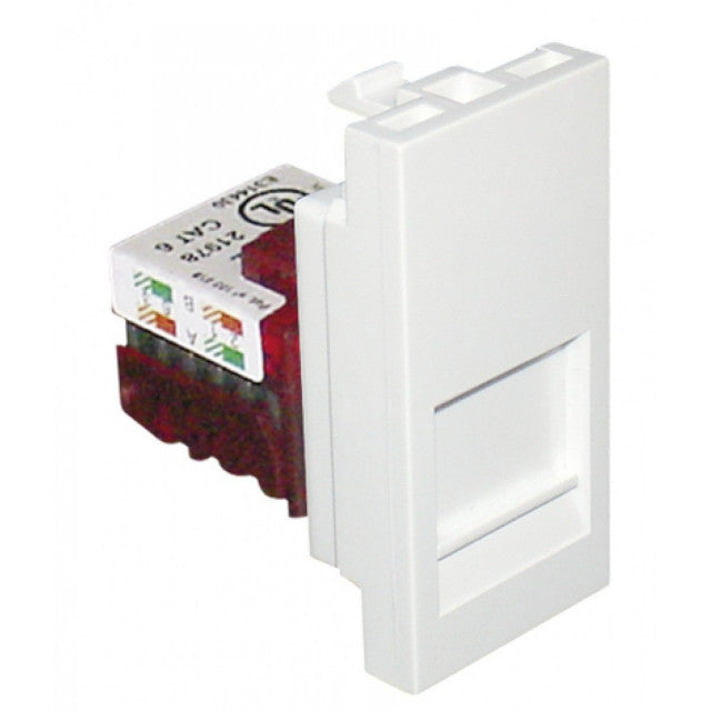 Módulo com conector RJ 45 branco com categoria 6-UTP-um-módulo-45978 S ...