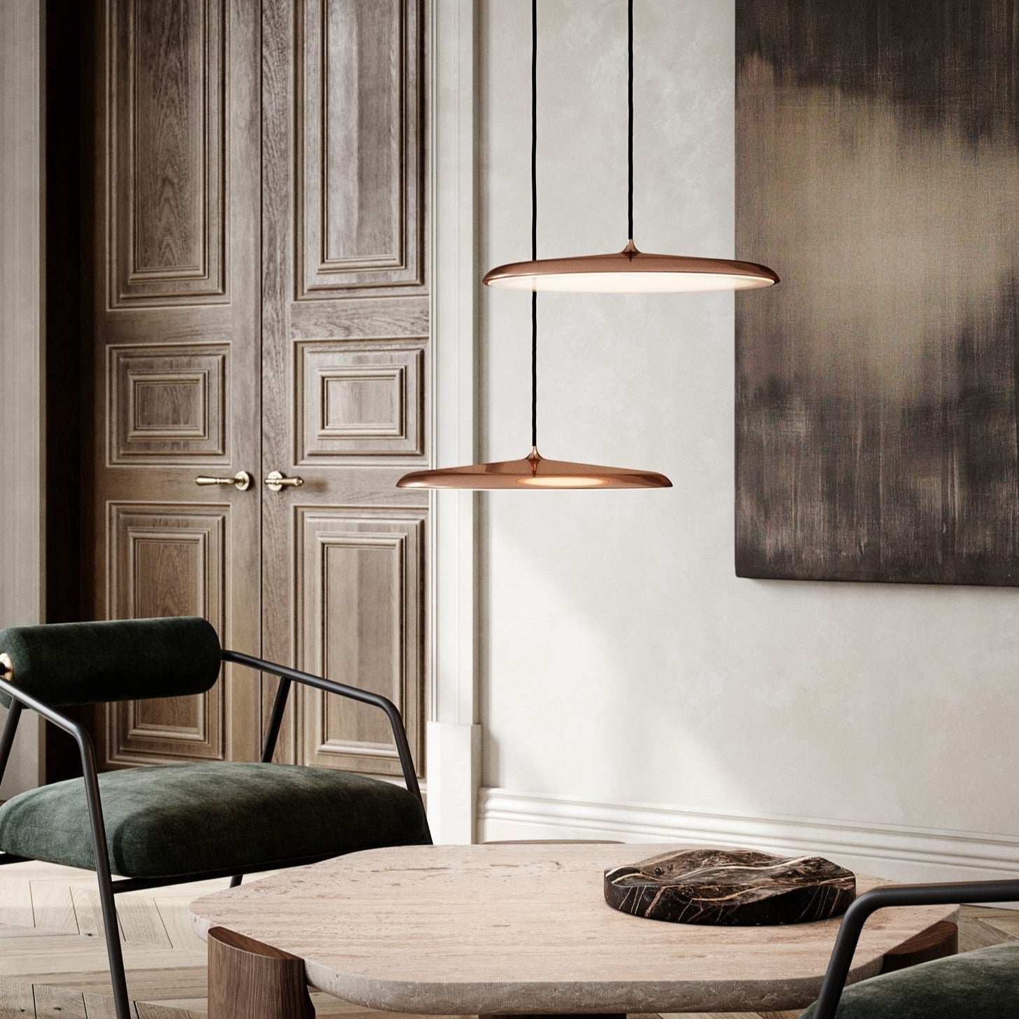 Candeeiro de Tecto Suspenso Nordlux led Artist 25 Cobre – Electrominor Lda