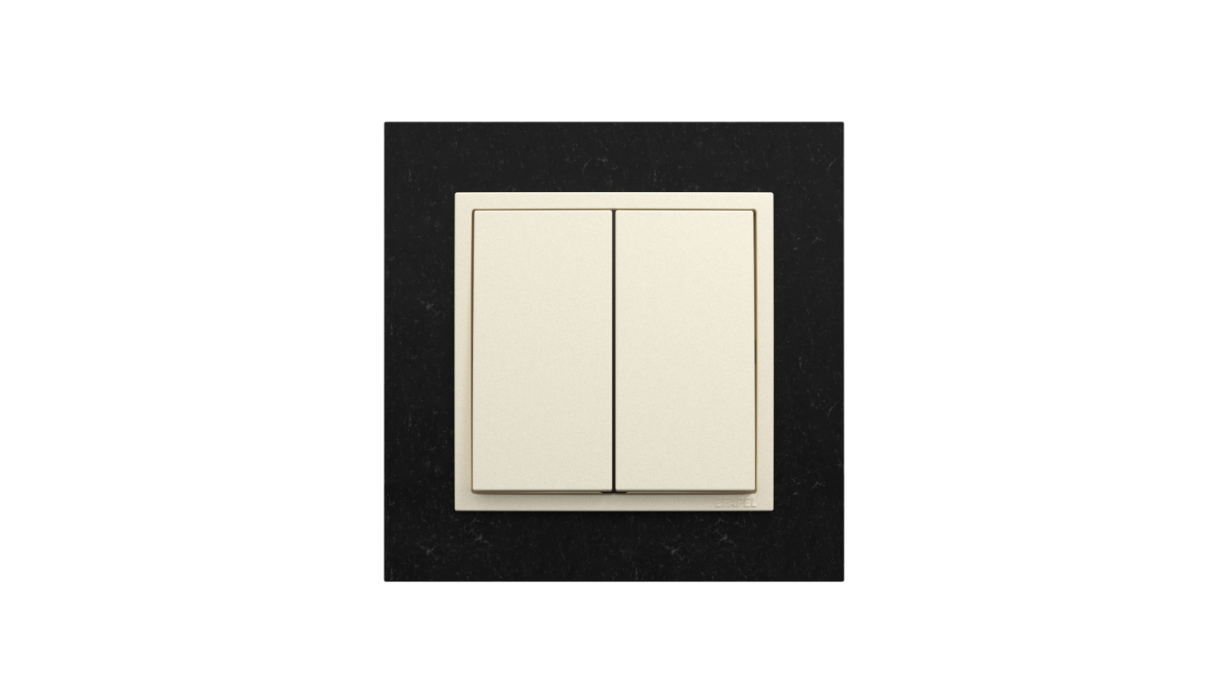 Double Switch/Chandelier Switch Granite/Pearl, Logus 90 PETRA - Comple ...
